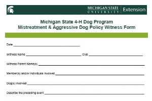 Michigan State 4-H Dog Program Mistreatment & Aggressive Dog Policy ...