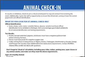 Animal Check-In - Fair and Exhibition Animal Health
