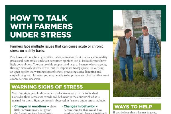 How to Talk with Farmers Under Stress - Managing Farm Stress