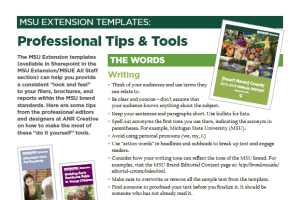 MSU Extension Templates: Professional Tips & Tools - Organizational ...