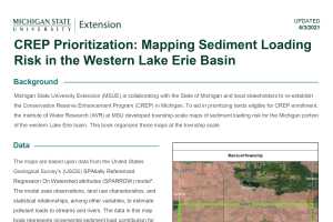 CREP Prioritization: Mapping Sediment Loading Risk in the Western Lake ...