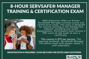 8-hour ServSafe® Manager training & certification exam - Jackson 05March2025 - Jackson County