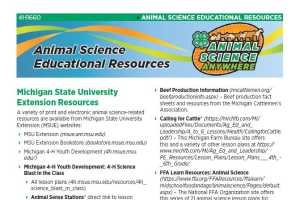 Animal Science Educational Resources - 4-H Animal Science