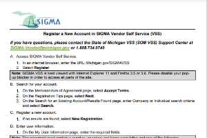 Register a New Account in SIGMA Vendor Self Service (VSS) - Agriculture