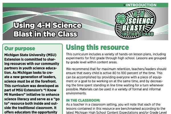4-H Science Blast in the Class: Using the Resources Part 1 - 4-H ...