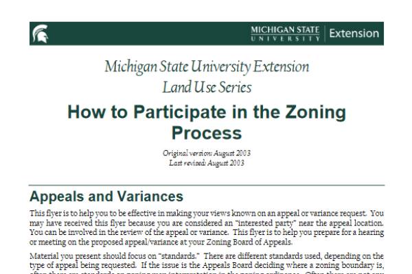 How to Participate in the Zoning Process for Appeals and Variances ...