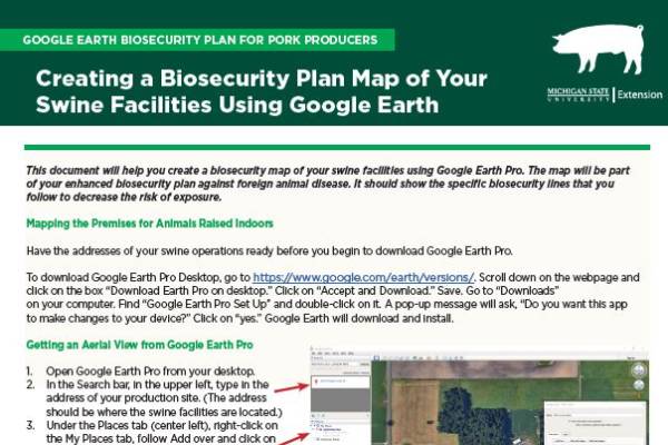 Creating a biosecurity plan map of your swine facilities using Google ...